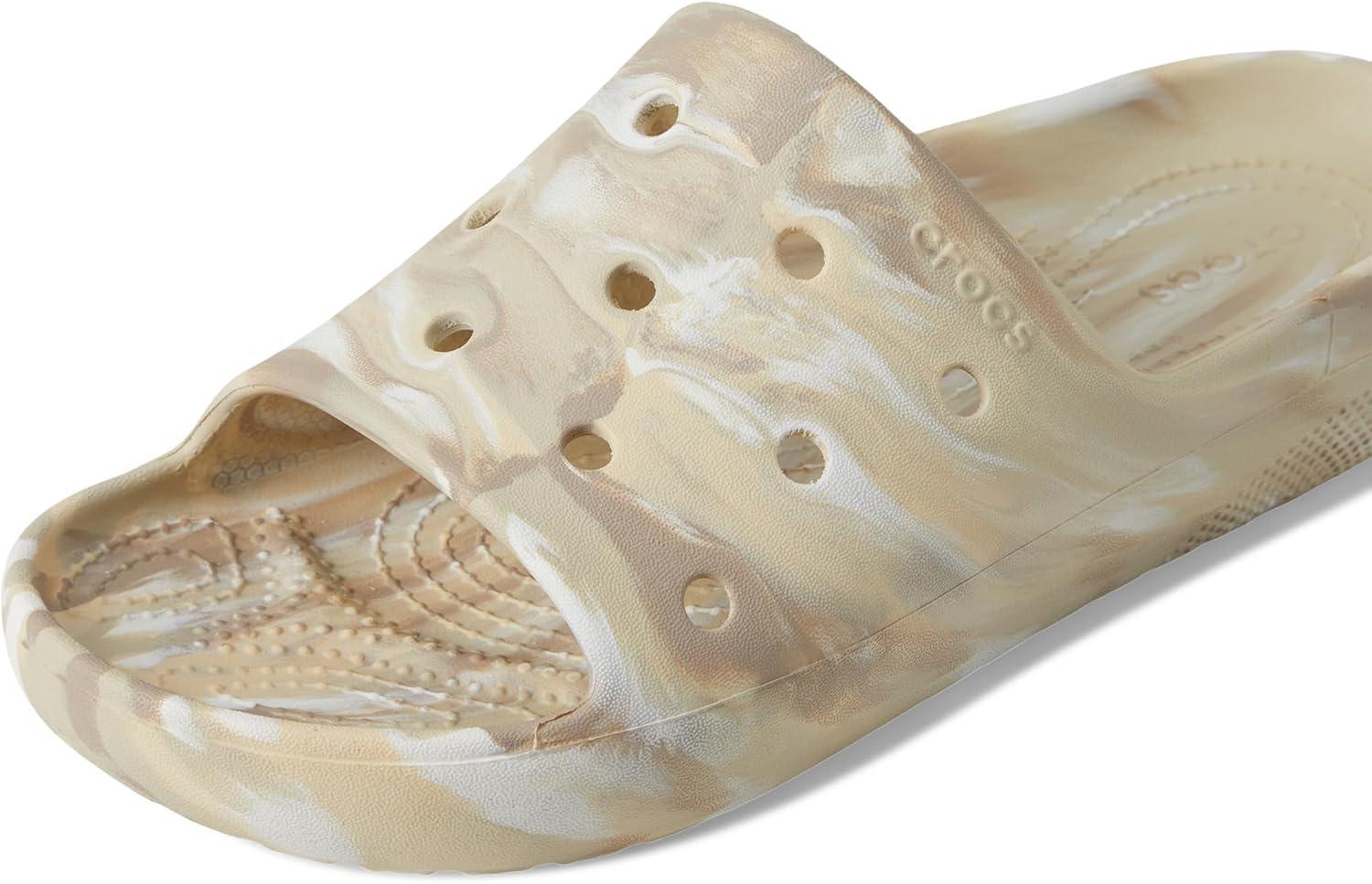 Crocs unisex-adult Classic Slide 2.0(Bone/Multi) - Crocs